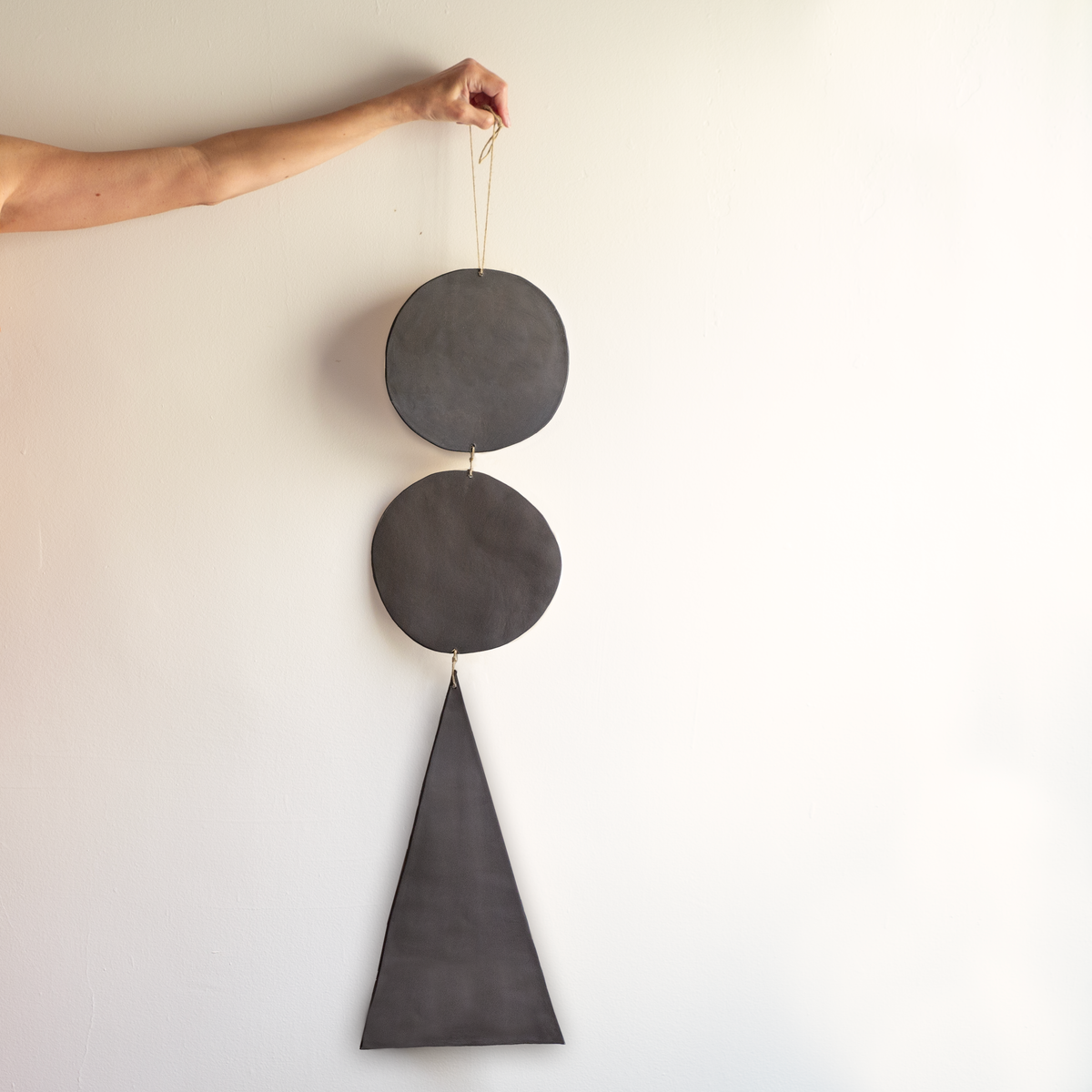 Balance Ceramic Wall Hanging | Warm Black • 9" x 34" – Little Korboose